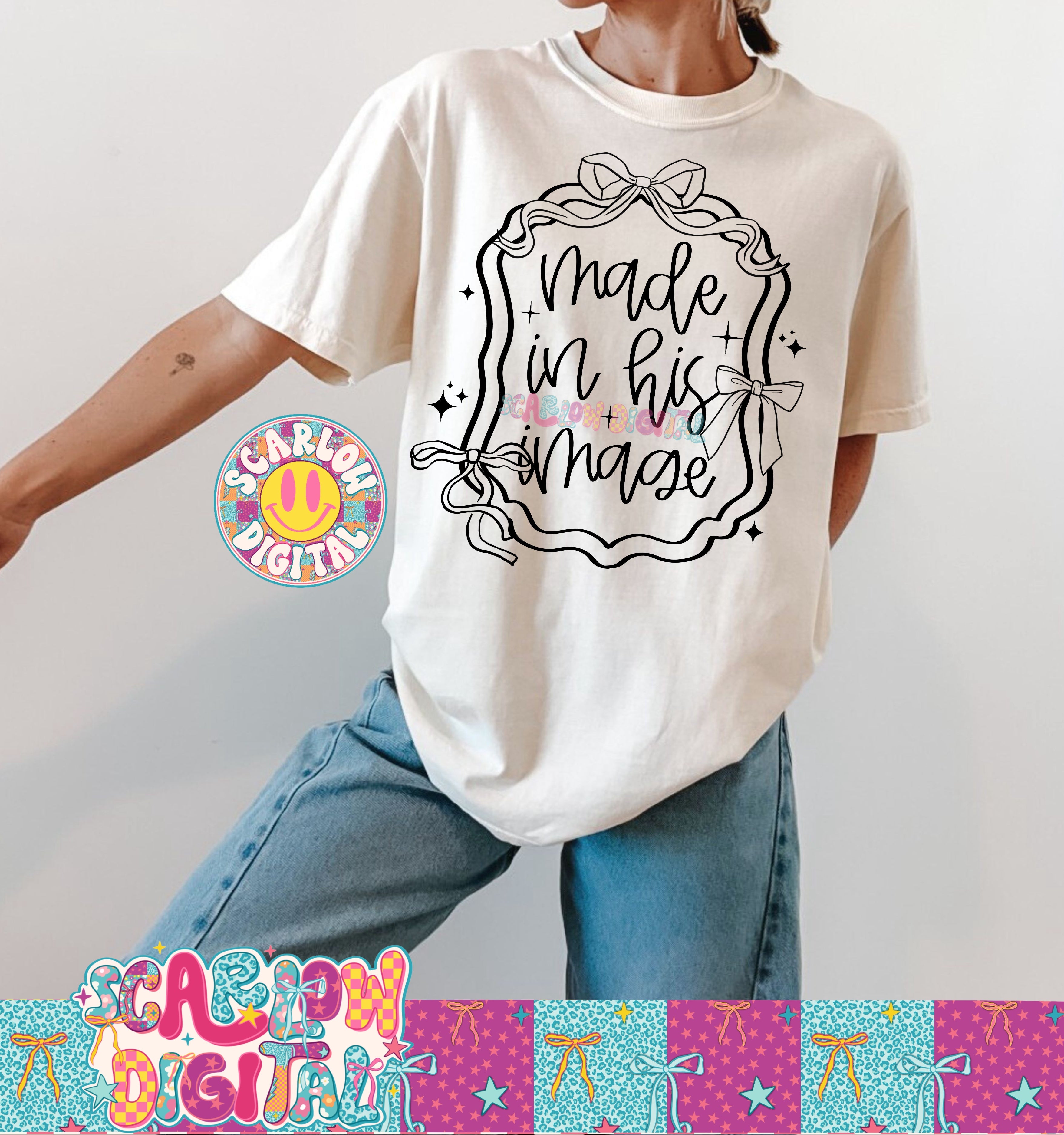 Made in His Image PNG Digital Design – Scarlow Digital