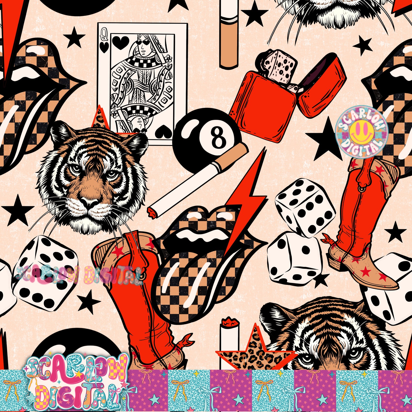 Yallternative Seamless Pattern Digital Design – Scarlow Digital