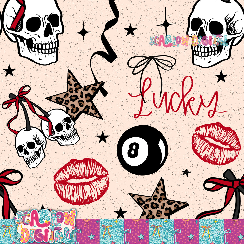 Lucky Seamless Pattern Digital Design – Scarlow Digital
