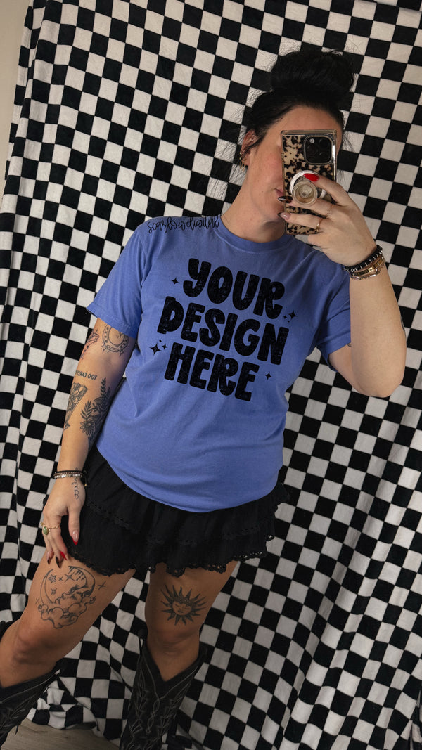 NEW NEW NEW Flo Blue Comfort Colors Unisex Garment-Dyed Heavyweigh ...