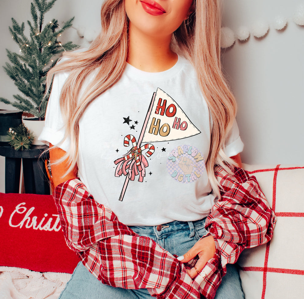 Ho Ho Ho Flag PNG-Christmas Sublimation Digital Design Download-candy ...