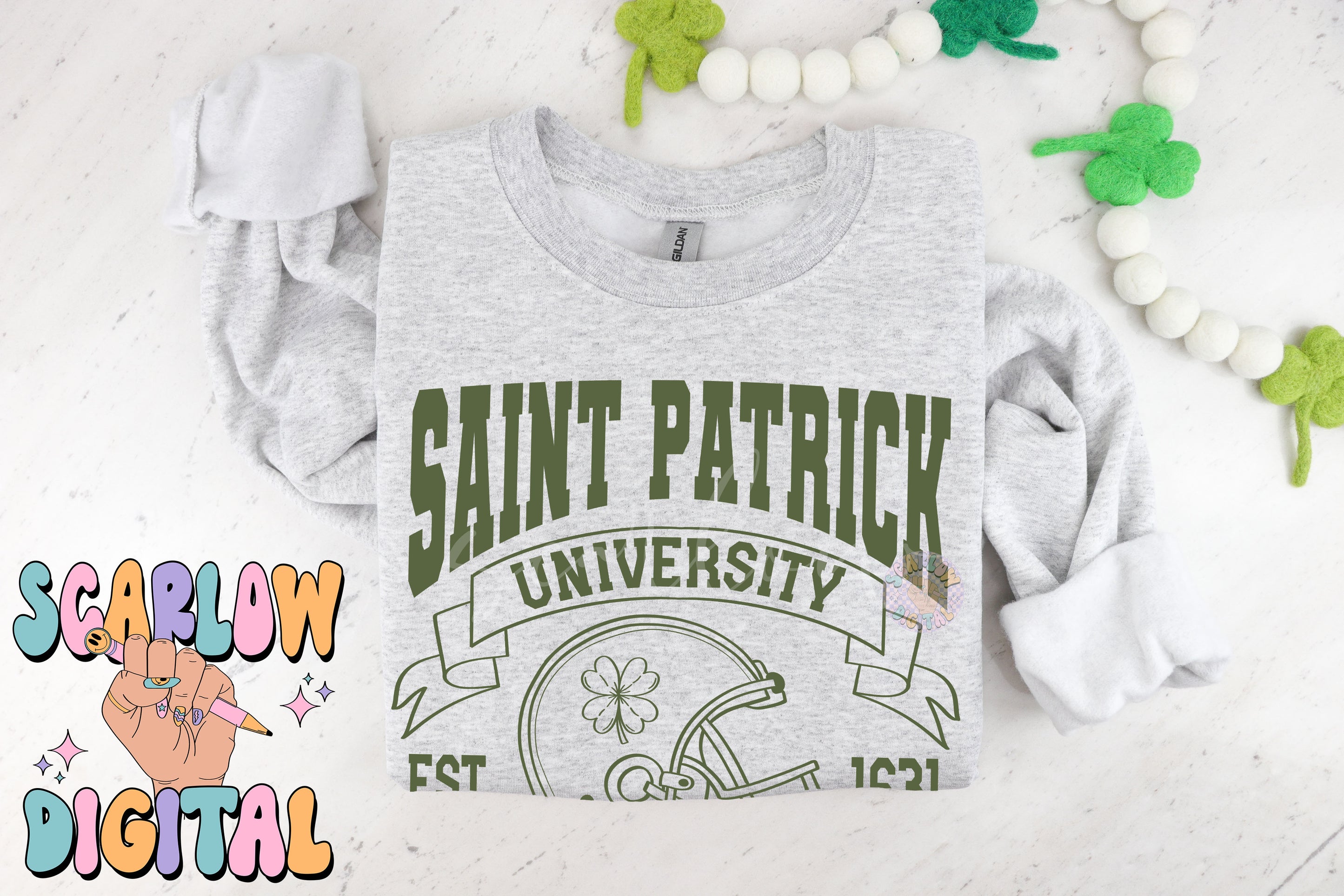 Saint Patrick University SVG-St Patrick's Day Cut File Digital Design ...