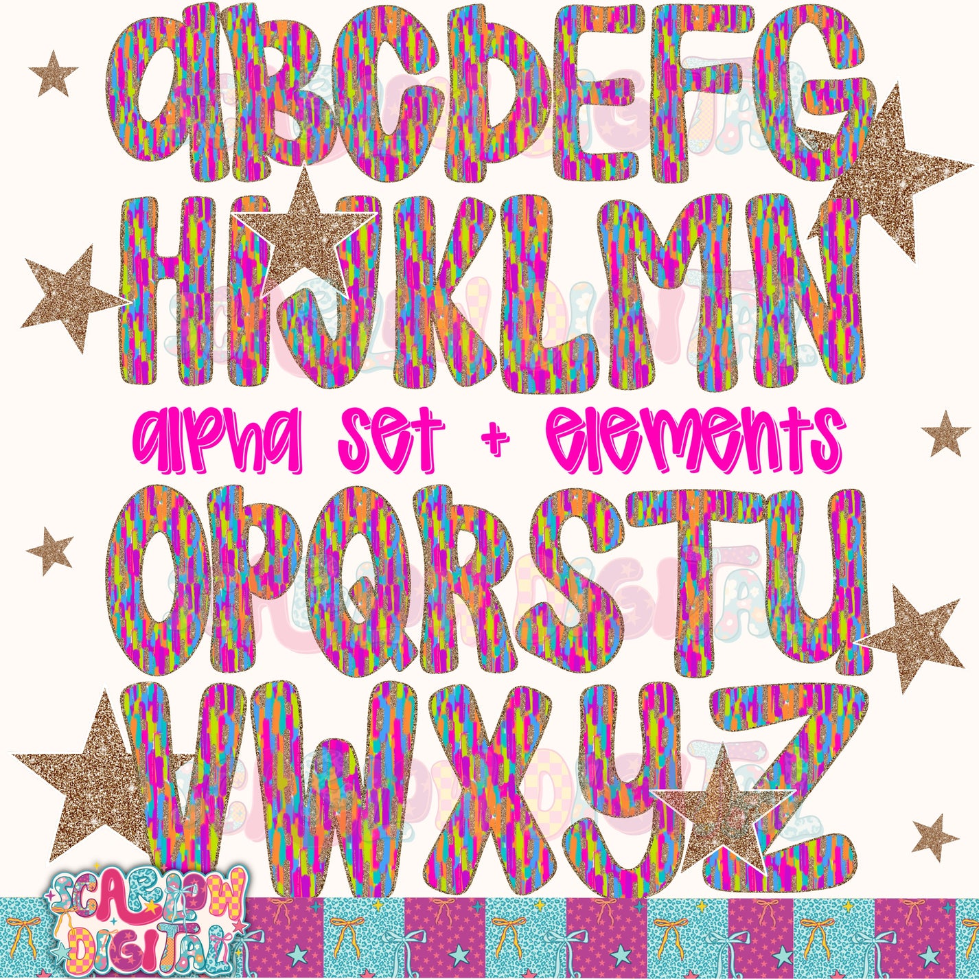 Rainbow Alpha Set Digital Design – Scarlow Digital
