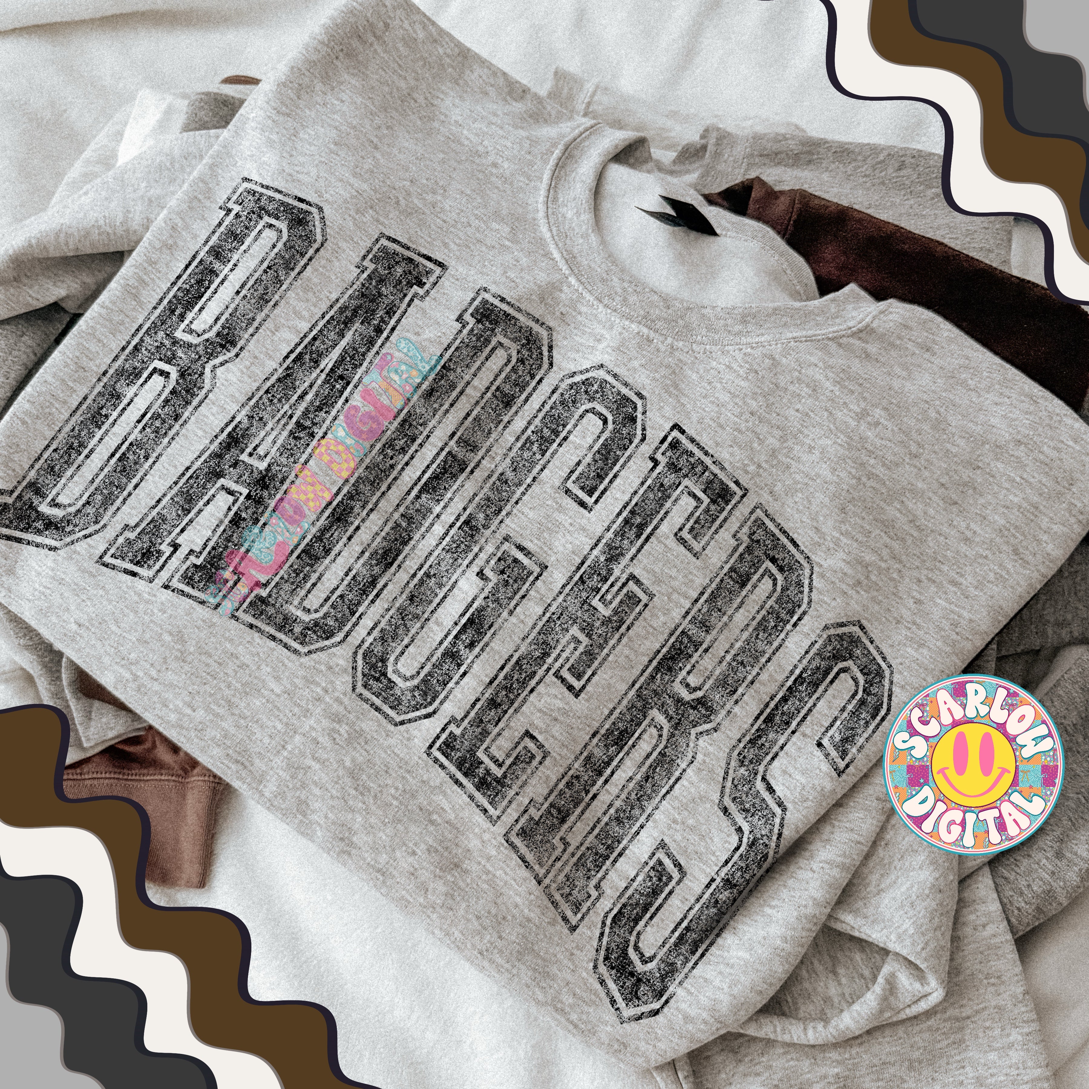 Vintage Badgers PNG Digital Design – Scarlow Digital