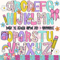Back to School Alphabet Set Digital Design – Scarlow Digital