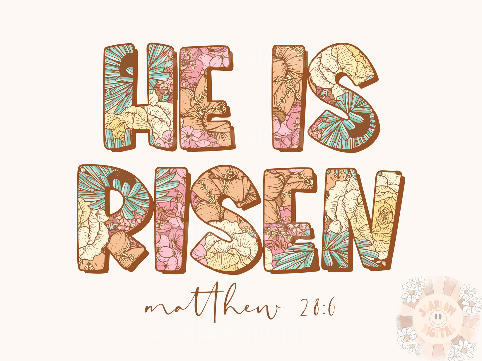 He is Risen PNG Digital Design – Scarlow Digital