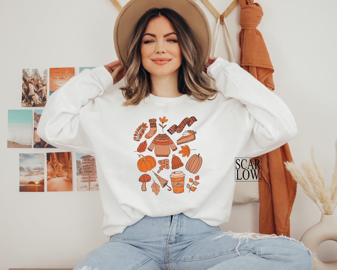 Fall Doodles PNG Print File For Sublimation Or Print, Boho Sublimation ...