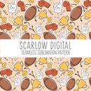 Seamless Football Pattern-Fall Sublimation Design Download-football su ...