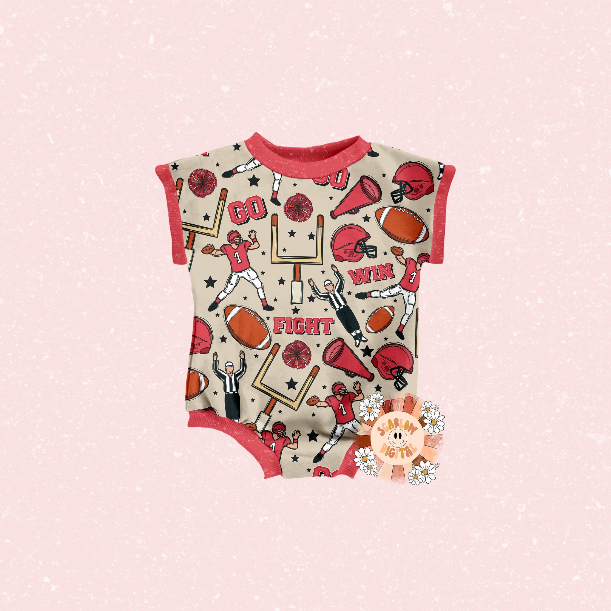 Red Football Seamless Pattern – Scarlow Digital